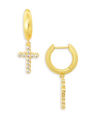 Click here for Kendra Scott Cross Crystal Huggie Earrings prices
