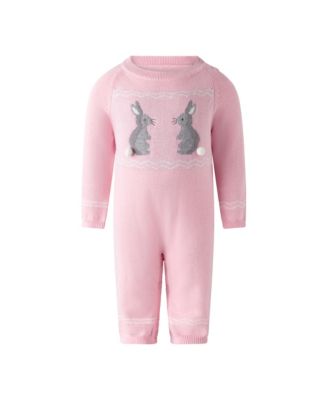 Click here for Rachel Riley Girls Bunny Fairisle Playsuit - Baby prices