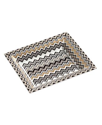 Click here for Missoni Zig Zag Rectangular Large Tray in Luxury B... prices