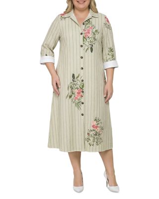 Click here for standards & practices Plus Striped Floral Button D... prices