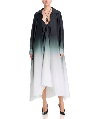Click here for Norma Kamali Super Oversized Neck Shirt Dress prices