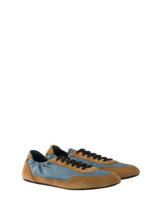 Click here for Prada Womens Collapse Re-Nylon and Suede Sneakers prices