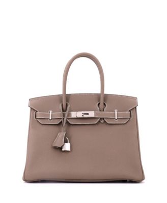 Click here for Pre-Owned HERMES Birkin 30 Handbag Grey Togo with... prices