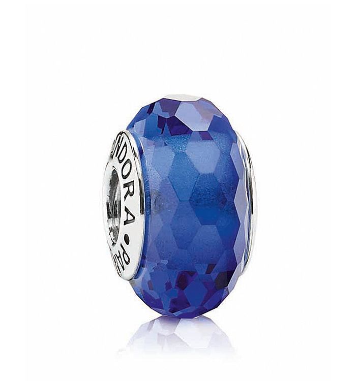 Pandora Moments Collection Murano Glass Blue Fascinating Charm ...