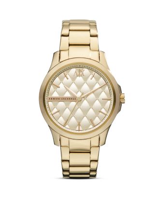 A|X Armani Exchange Armani Exchange Silver Quilted Stainless Steel ...