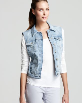GUESS Vest - Brittney Denim | Bloomingdale's