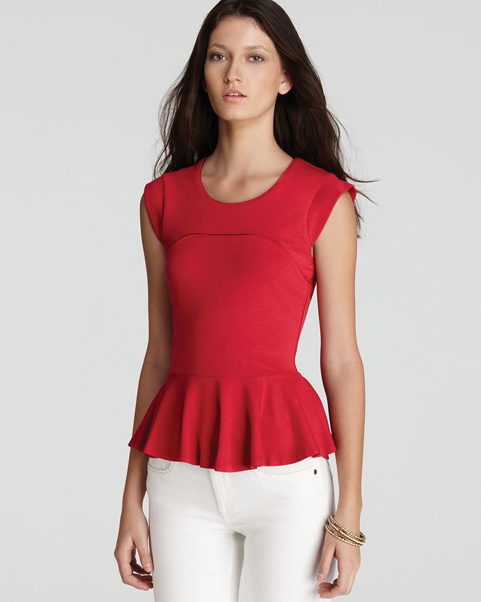 FRENCH CONNECTION Top - Valencia Peplum | Bloomingdale's