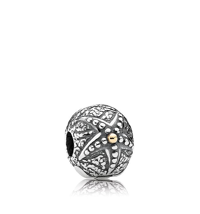 Pandora Clip - Sterling Silver & 14K Gold Starfish, Moments Collection ...