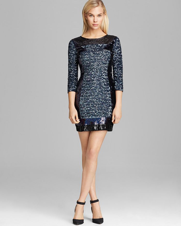 FRENCH CONNECTION Dress - Sequin Stripe | Bloomingdale's