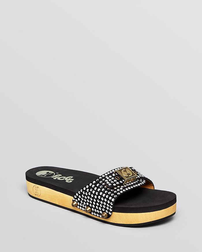 Flogg Platform Slide Sandals - Nikita Rhinestone | Bloomingdale's