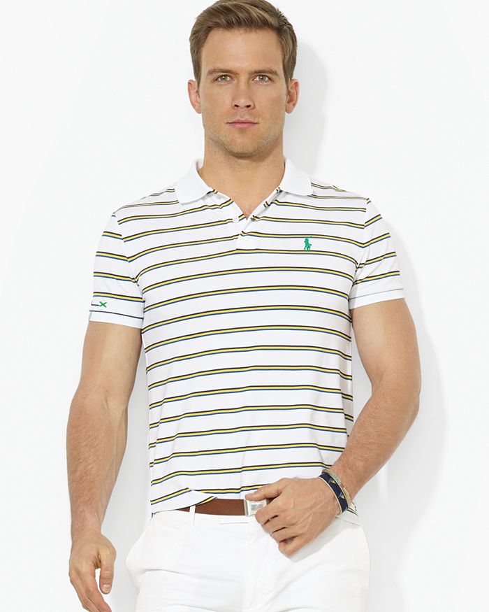 Polo Ralph Lauren Custom RLX Striped Stretch-Piqué Polo Shirt - Slim ...