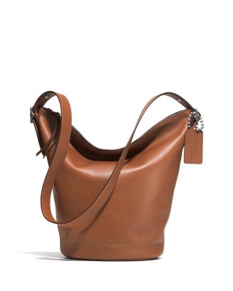 COACH Bleecker Duffel Shoulder Bag in Leather | Bloomingdale's