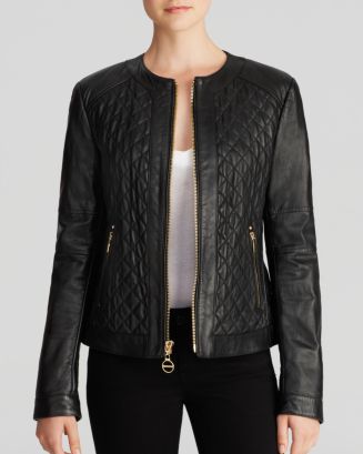 Laundry by Shelli Segal Jacket - Quilted Leather | Bloomingdale's