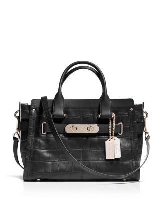 COACH Swagger Carryall in Embossed Leather | Bloomingdale's