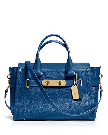 COACH Swagger Carryall in Nubuck Pebble Leather | Bloomingdale's