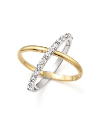Bloomingdale's Fine Collection KC Designs Diamond "X" Ring in 14K ...