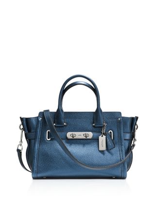 COACH Swagger 27 in Metallic Pebble Leather | Bloomingdale's
