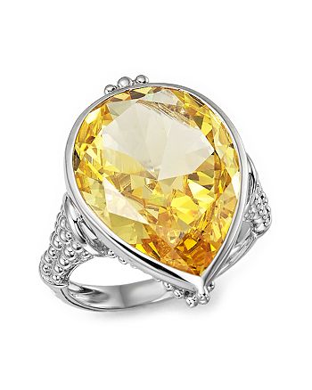 Judith Ripka Bermuda Pear Ring with Canary Crystal | Bloomingdale's