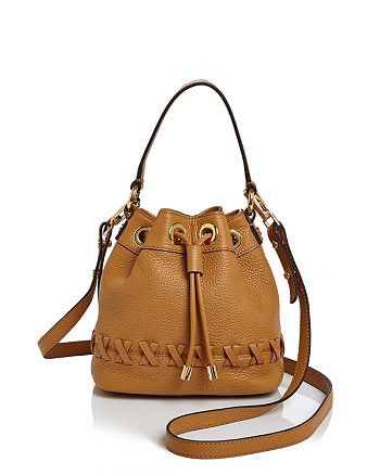 MILLY Small Astor Whipstitch Drawstring Bucket Bag | Bloomingdale's