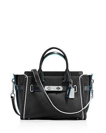 COACH Swagger 27 Carryall in Edge Stained Pebbled Leather | Bloomingdale's