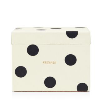 kate spade new york Deco Dot Recipe Box | Bloomingdale's