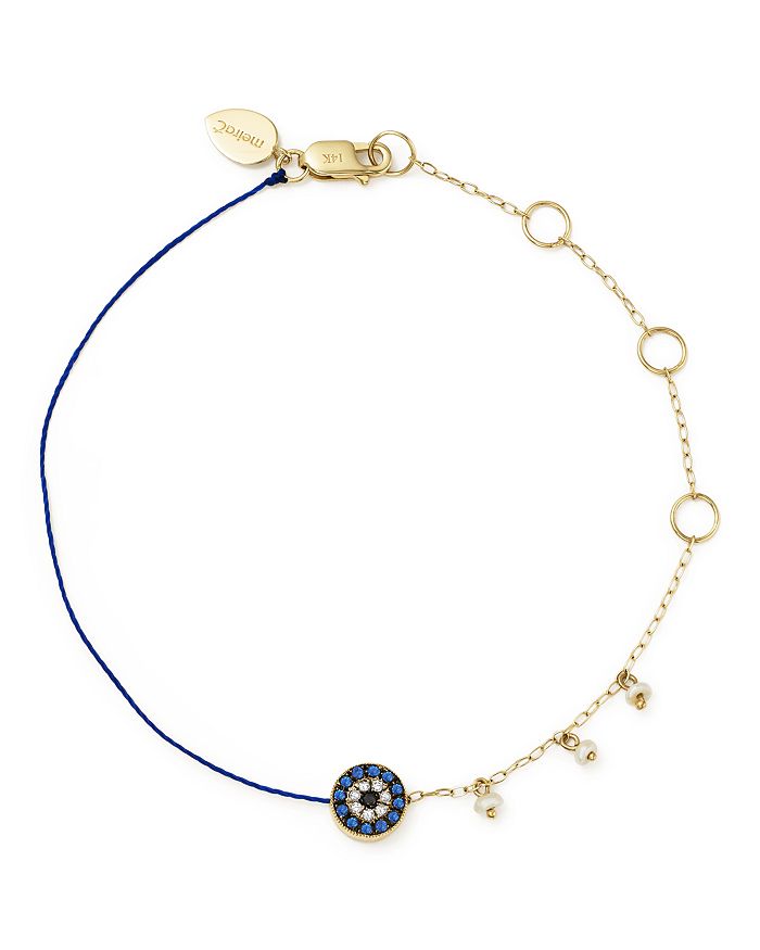 Meira T 14K Yellow Gold Sapphire and Diamond Evil Eye Bracelet | Bloomingdale's