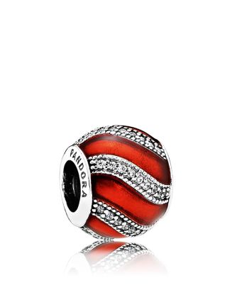 Pandora Charm - Sterling Silver, Red Enamel & Cubic Zirconia, Moments ...