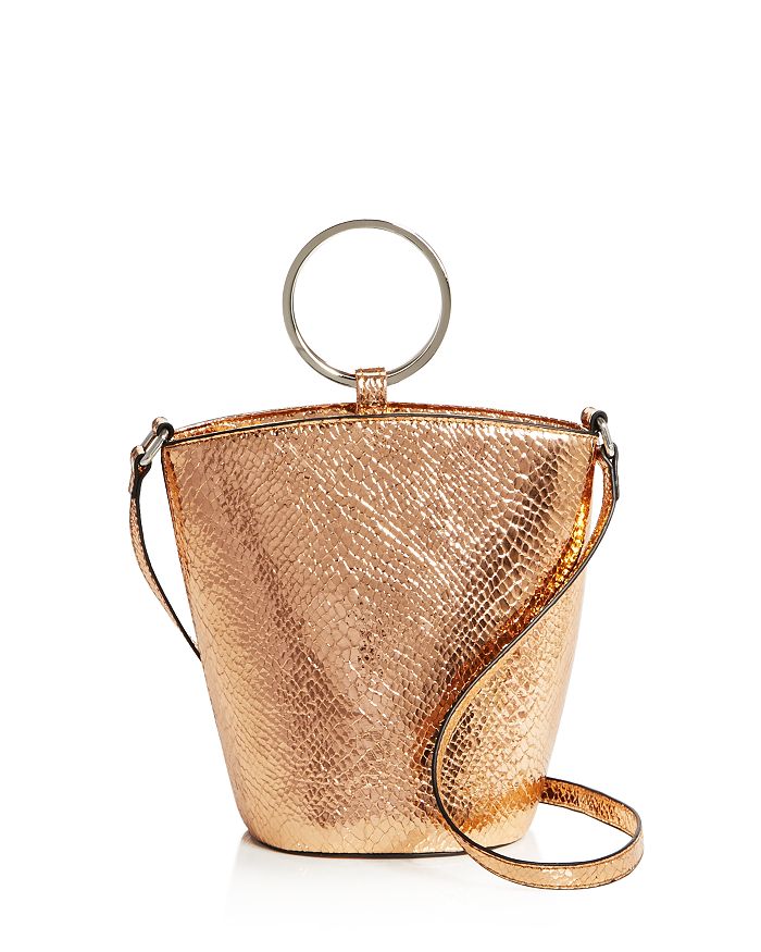 Street Level Rayne Metallic Embossed Mini Bucket Bag - 100% Exclusive ...