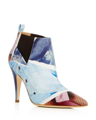 Moschino Women's Leather Pointed Toe High-Heel Booties | Bloomingdale's