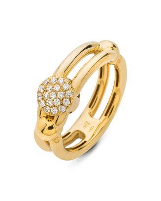 Hulchi Belluni 18K Yellow Gold Tresore Diamond Single Ring | Bloomingdale's