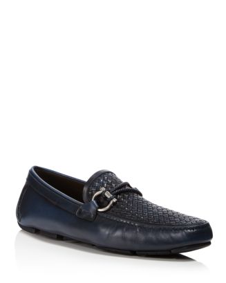 Salvatore Ferragamo Men's Front 2 Gancio Textured Drivers | Bloomingdale's
