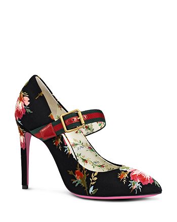 Gucci Women's Printed Velvet Mary Jane Pumps | Bloomingdale's