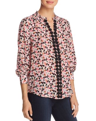 kate spade new york Small Blooms Silk Blouse | Bloomingdale's