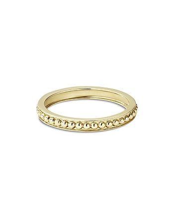 LAGOS Caviar Gold Collection 18K Gold Beaded Stacking Ring | Bloomingdale's