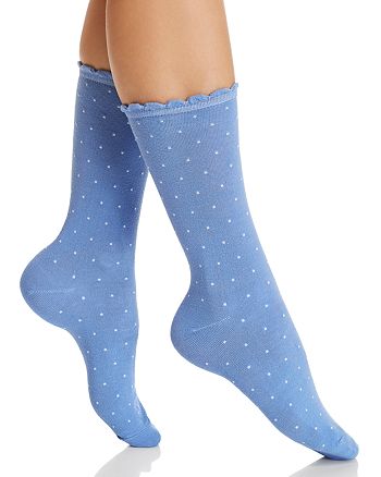 kate spade new york Micro Dot Crew Socks | Bloomingdale's