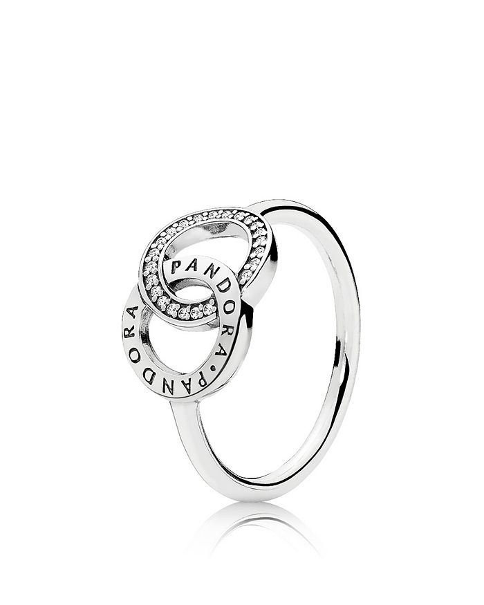 Pandora Sterling Silver & Cubic Zirconia Circles Ring | Bloomingdale's