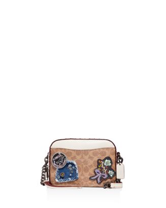 COACH Patch & Border Rivet Coated Canvas Crossbody Bag | Bloomingdale's