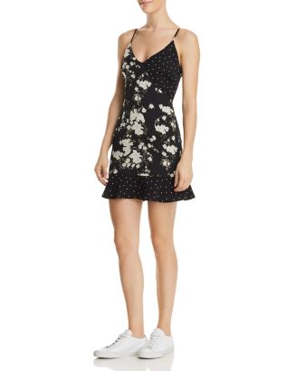 Re:Named Geelia Mixed-Print Mini Dress | Bloomingdale's
