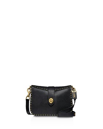 COACH Border Rivet Leather Crossbody | Bloomingdale's
