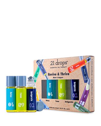 21 Drops Revive & Thrive Essential Oil Trio Gift Set | Bloomingdale's