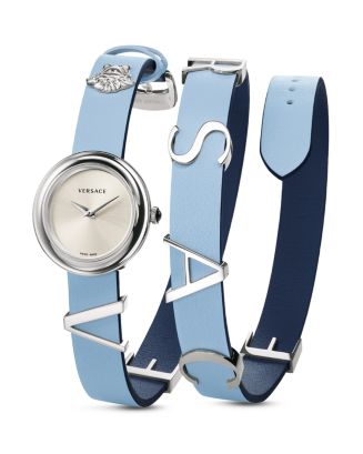Versace Collection V-Flare Light Blue/Dark Blue Watch, 28mm ...