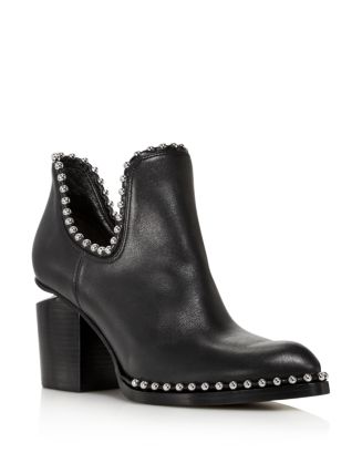 Alexander Wang Women's Gabi Pointed Toe Studded Leather High-Heel Ankle ...