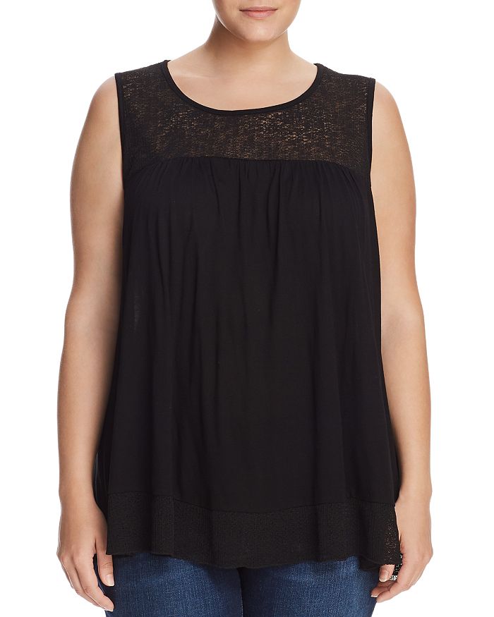 Cupio Plus Swing Lace Panel Top | Bloomingdale's