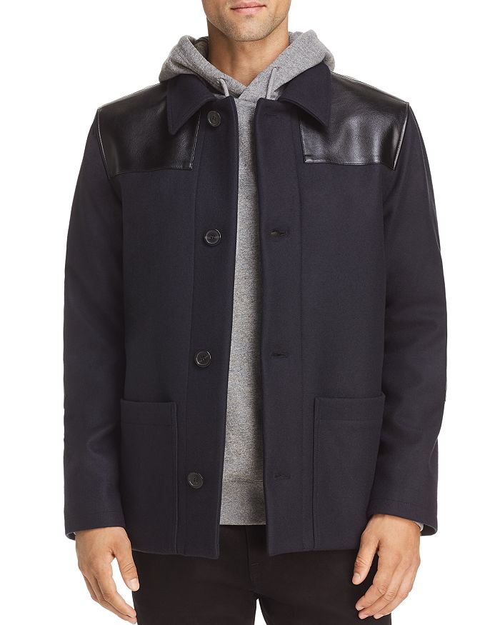 A.P.C. Wool & Leather Donkey Jacket | Bloomingdale's
