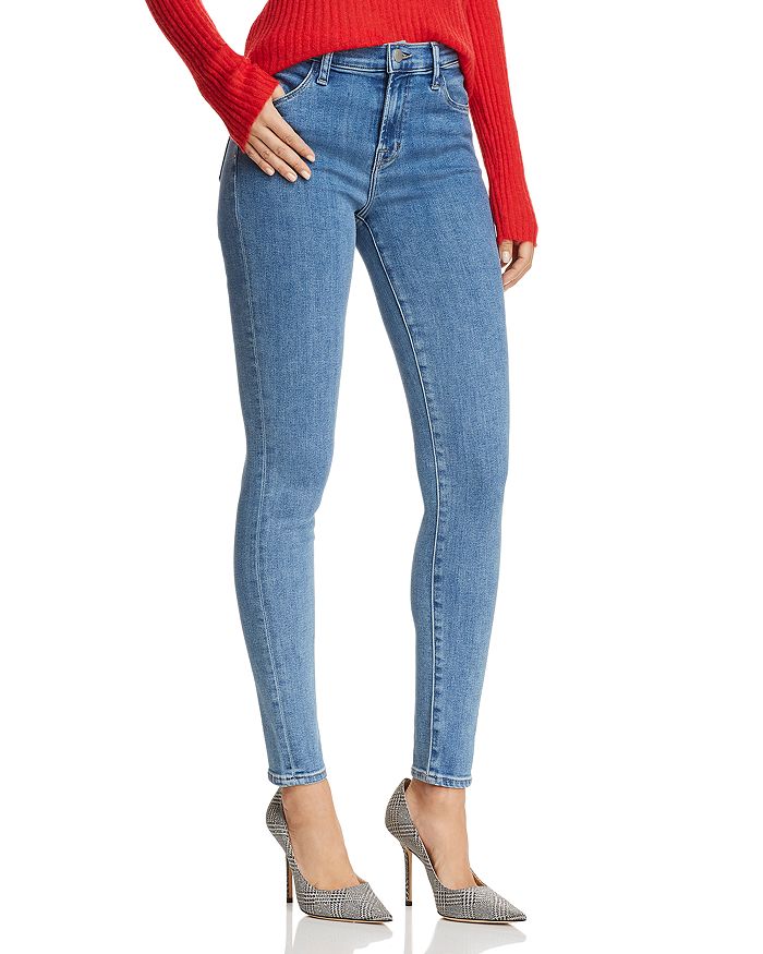 J Brand Maria High-Rise Skinny Jeans in Lightyear | Bloomingdale's