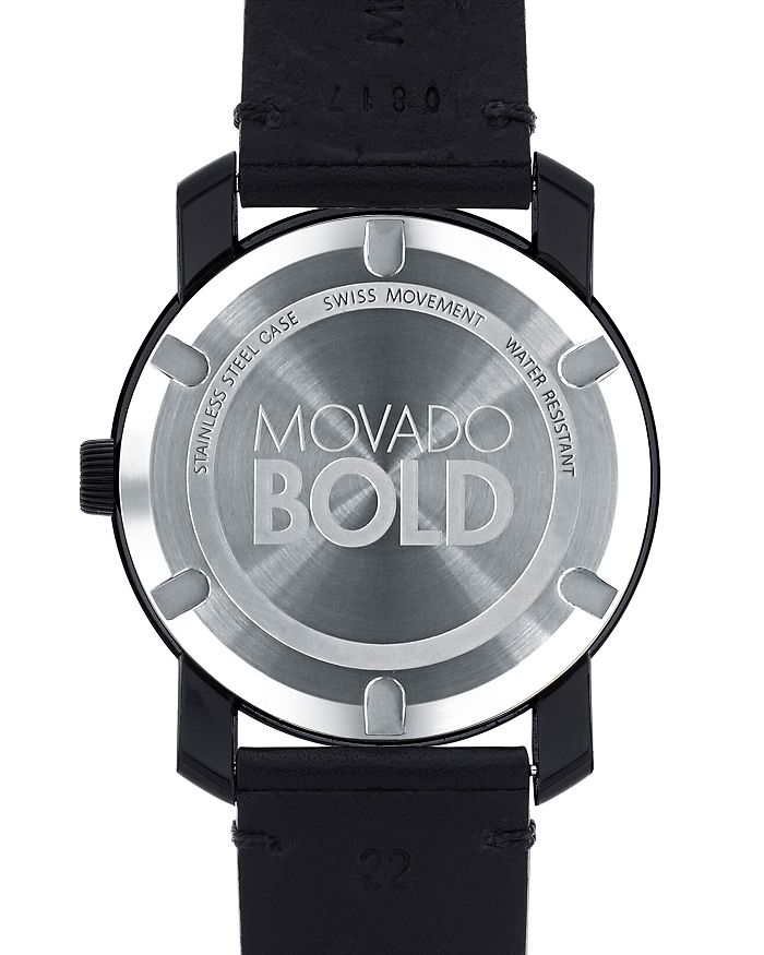 Movado Bold Large Black Tr90 And Stainless Steel Watch, 42mm | ModeSens