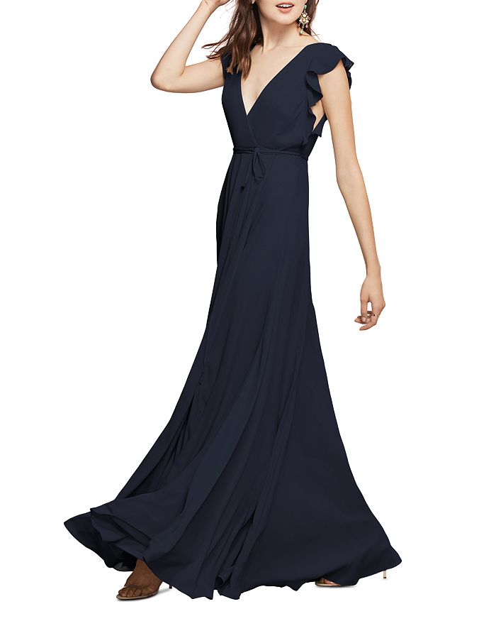 Watters Franklin Georgette Wrap Gown | Bloomingdale's