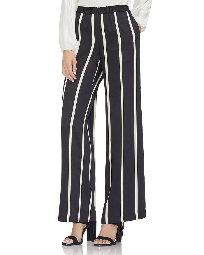 VINCE CAMUTO Striped Wide-Leg Pants | Bloomingdale's