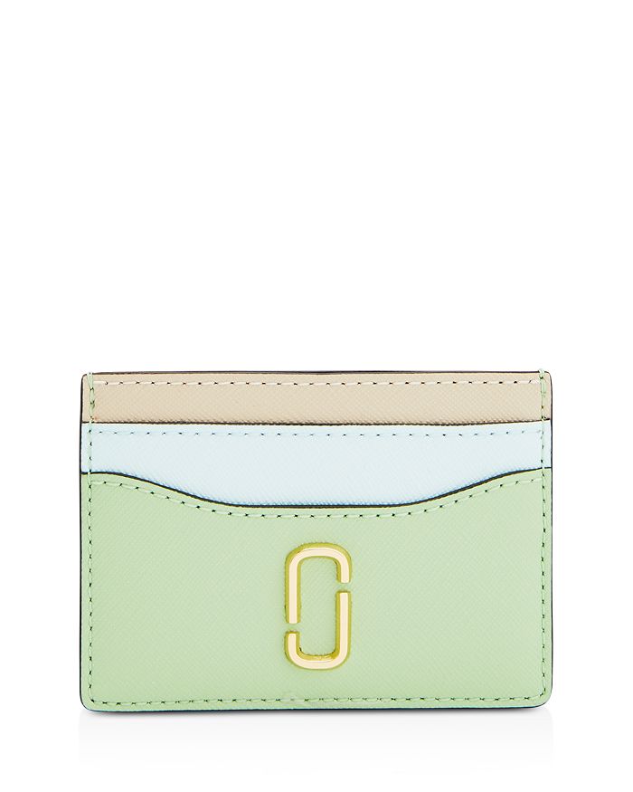 MARC JACOBS MARC JACOBS Snapshot Color-Block Embossed Leather Card Case ...
