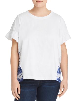 Single Thread Plus Mixed-Media Tee | Bloomingdale's
